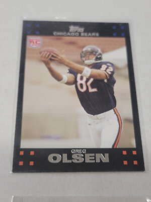 GREG OLSEN 2007 Topps Rookie #338. BEARS / HURRICANES | eBay