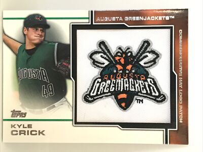 2013 TOPPS PRO DEBUT BASEBALL Kyle Crick RC HAT LOGO PATCH RELIC #54/75 ...