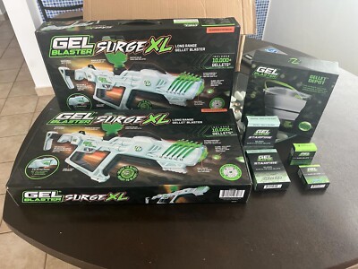 2 Gel Blaster Surge XL, 2 packs of starfire, 2 packs of Gellet, and a ...