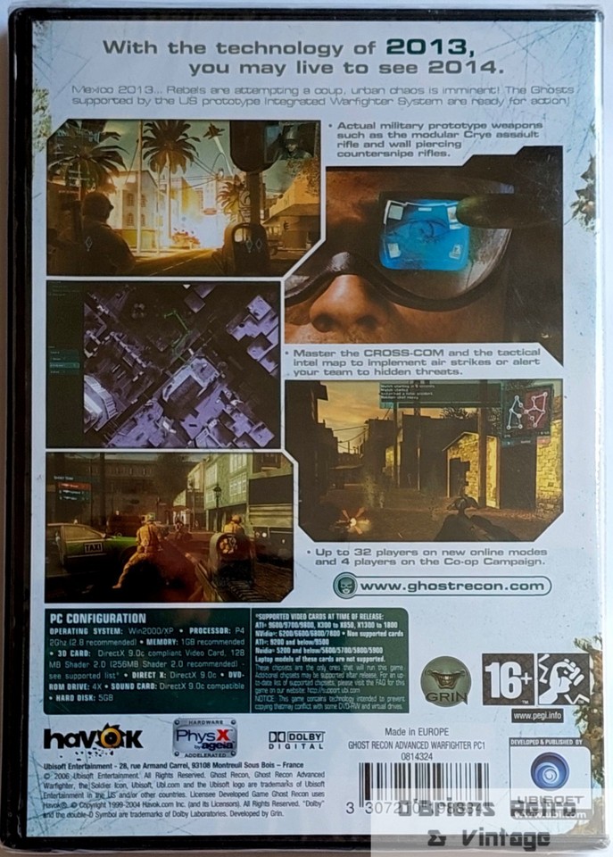 Tom Clancy’s Ghost Recon: Advanced Warfighter – PC DVD‑ROM Factory ...