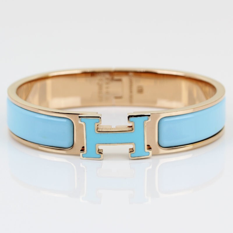 Hermes Clic H Bracelet - Light Blue - 7.5 Hermes Clic H Bracelet - Light Blue - 7.5
