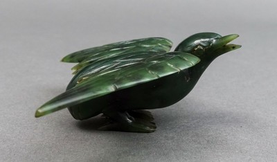 Antique Chinese Finely Hand Carved Spinach Green Jade Bird Figurine | eBay