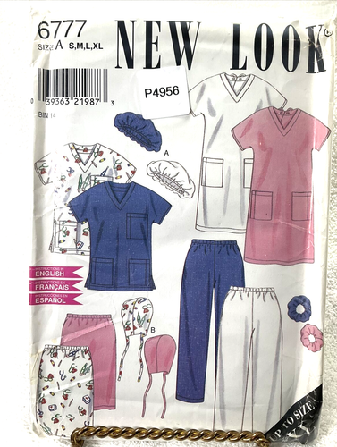New Look Pattern 6777 Sewing Pattern Women’s S-XL Scrubs Medical ...
