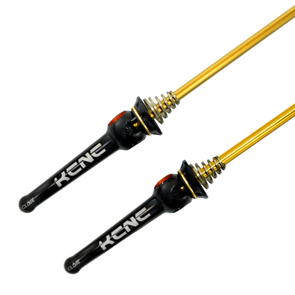 KCNC Grooving QR MTB Titanium Axle Hub Skewer， Green， K