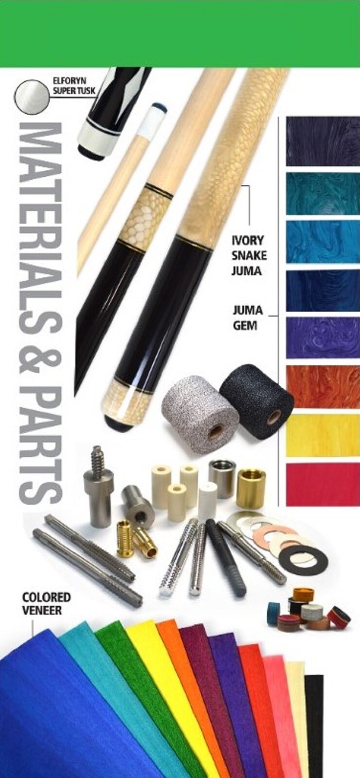 Juma Ivory Snake 22mm / .866 Dia. x 12" Rod For Pens, Stems, Pipes ...