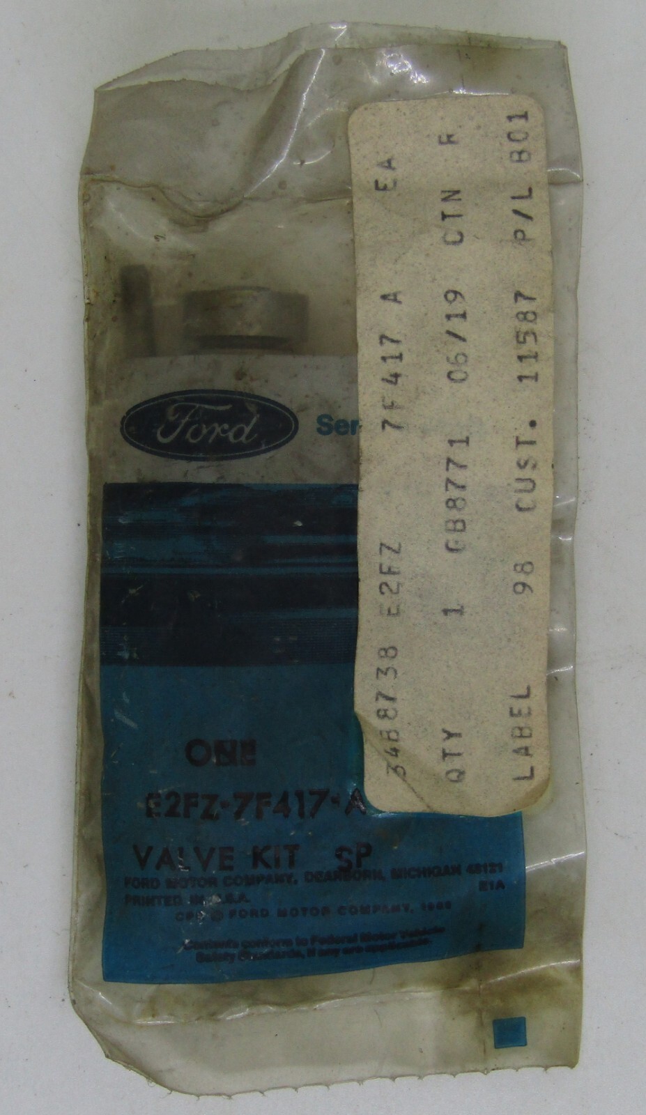NEW FORD MOTOR COMPANY GENUINE OEM VALVE KIT PART NO. E2FZ-7F417-A | eBay