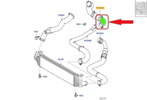 TURBOSCHLAUCH FÜR FORD KUGA 2.0 TDCi 4x4 ALLRAD 1858802 ...