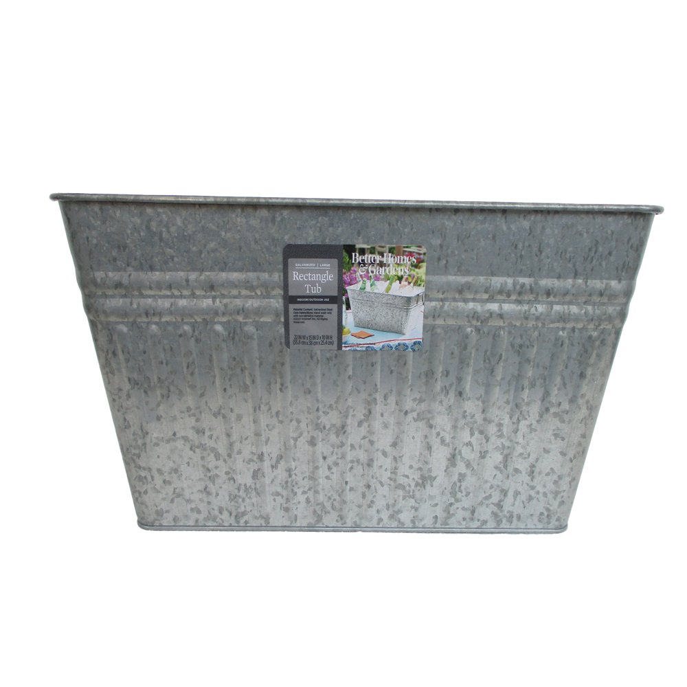 Rectangular Galvanized Containers GT 2112 GG 8.5 Gal., 20" X 12"