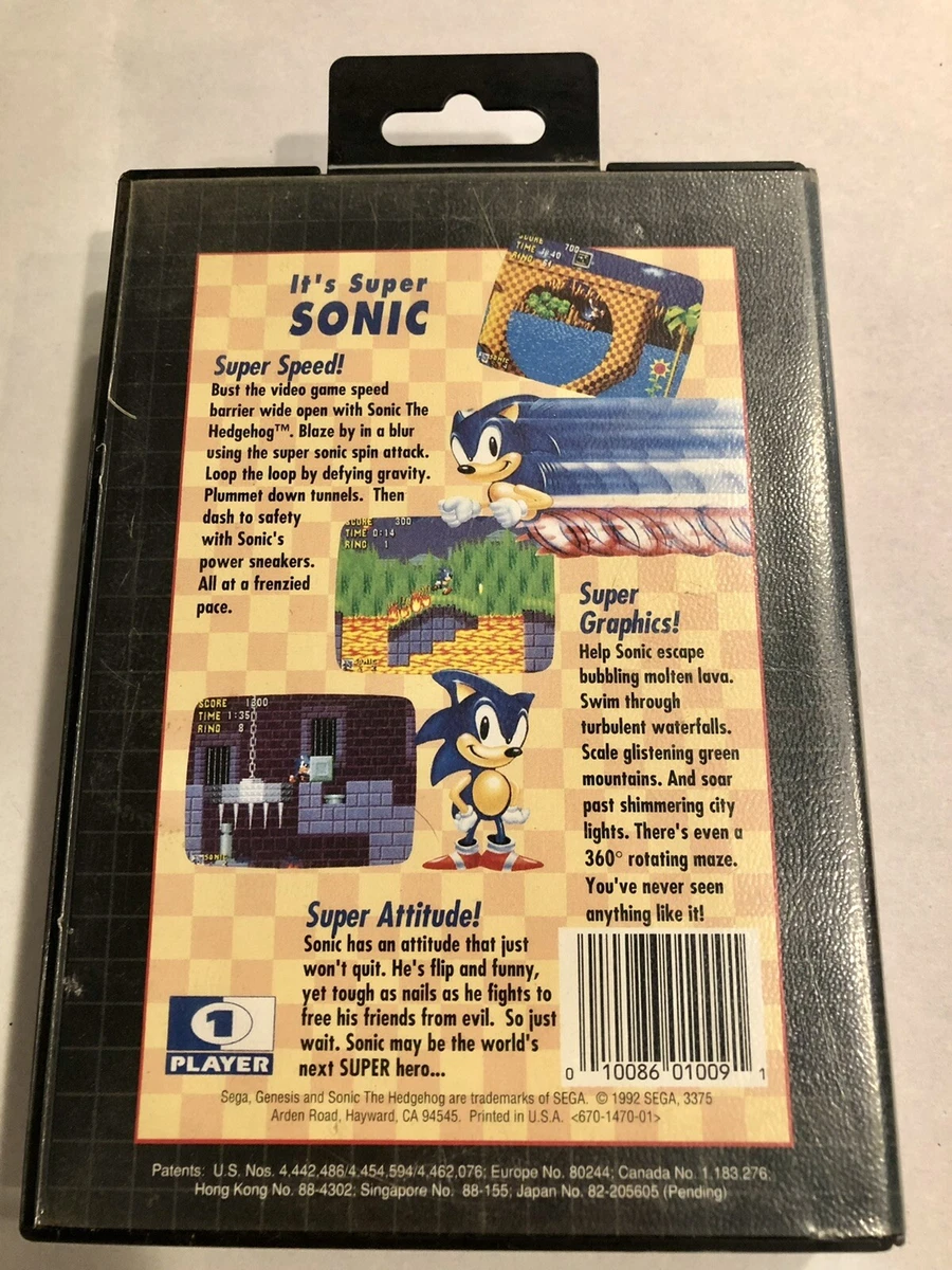 Sonic Atari 2600 Box