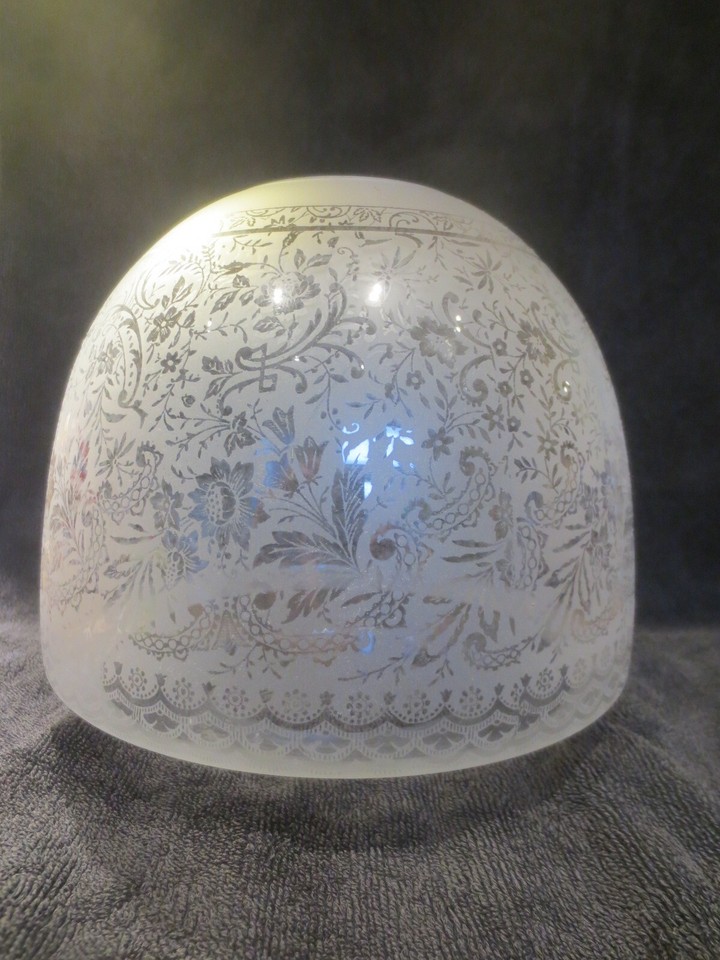 Antique Acid Etched Beehive Duplex Oil Lamp Shade | eBay