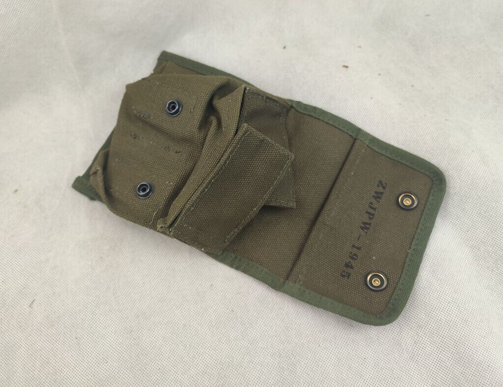 MILITARY WW2 US ARMY M2 JUNGLE OLIVE CANVAS FIELD FIRST AID KIT BELT ...