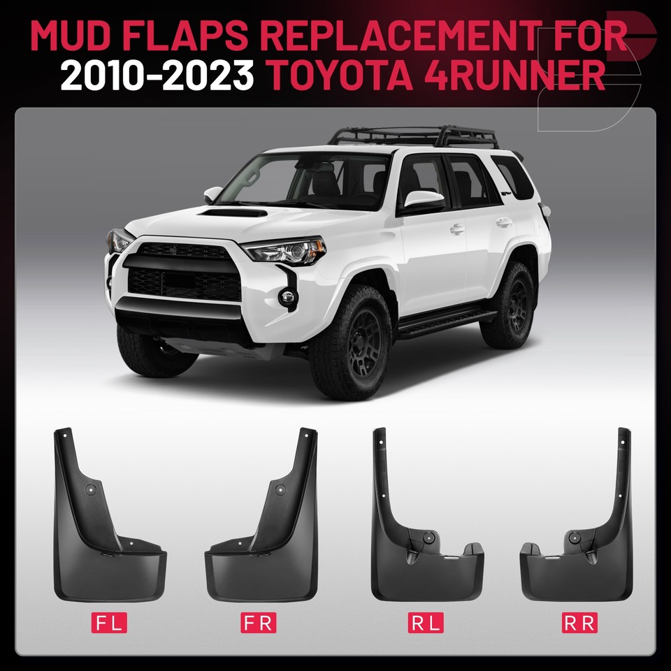 4pcs Rear Front Splash Guards Mud Flaps for 2010-2023 Toyota 4Runner ...