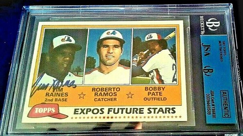 1981 TOPPS TIM RAINES RC JSA BGS SHARP NICE AUTOGRAPH 479 NRMT-MT | eBay