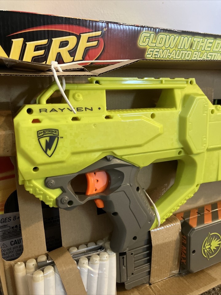 Nerf Rayven CS-18 N-Strike Elite Glow In the Dark Blaster Gun Brand New ...