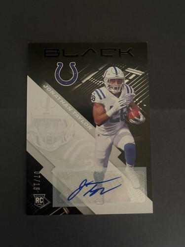 2020 Panini Black Jonathan Taylor Silver AUTO Rookie RC RARE # 7/15🔥🔥🔥 ...