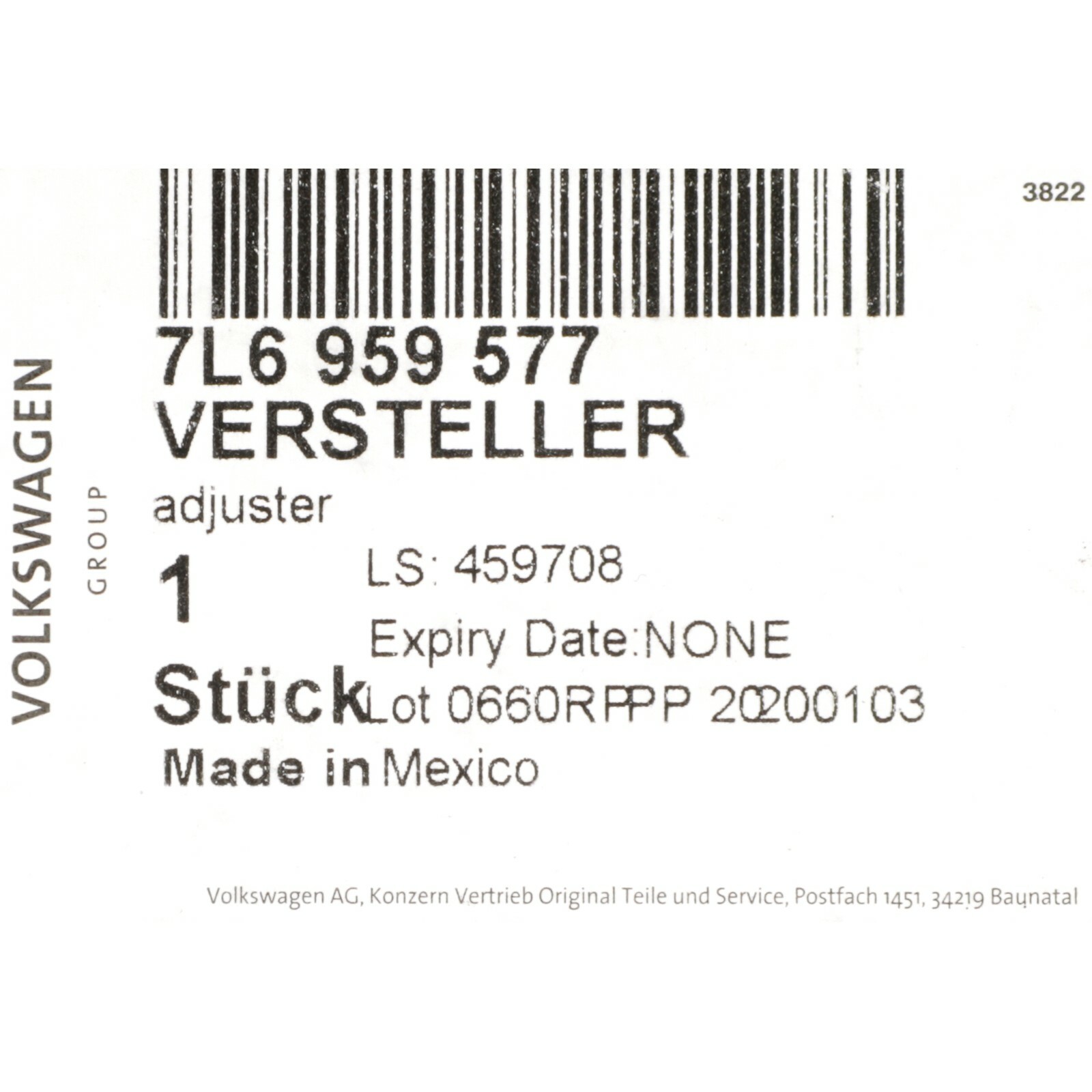 2007-2010 VW Volkswagen Touareg Side-View Mirror Adjust Motor OEM NEW ...