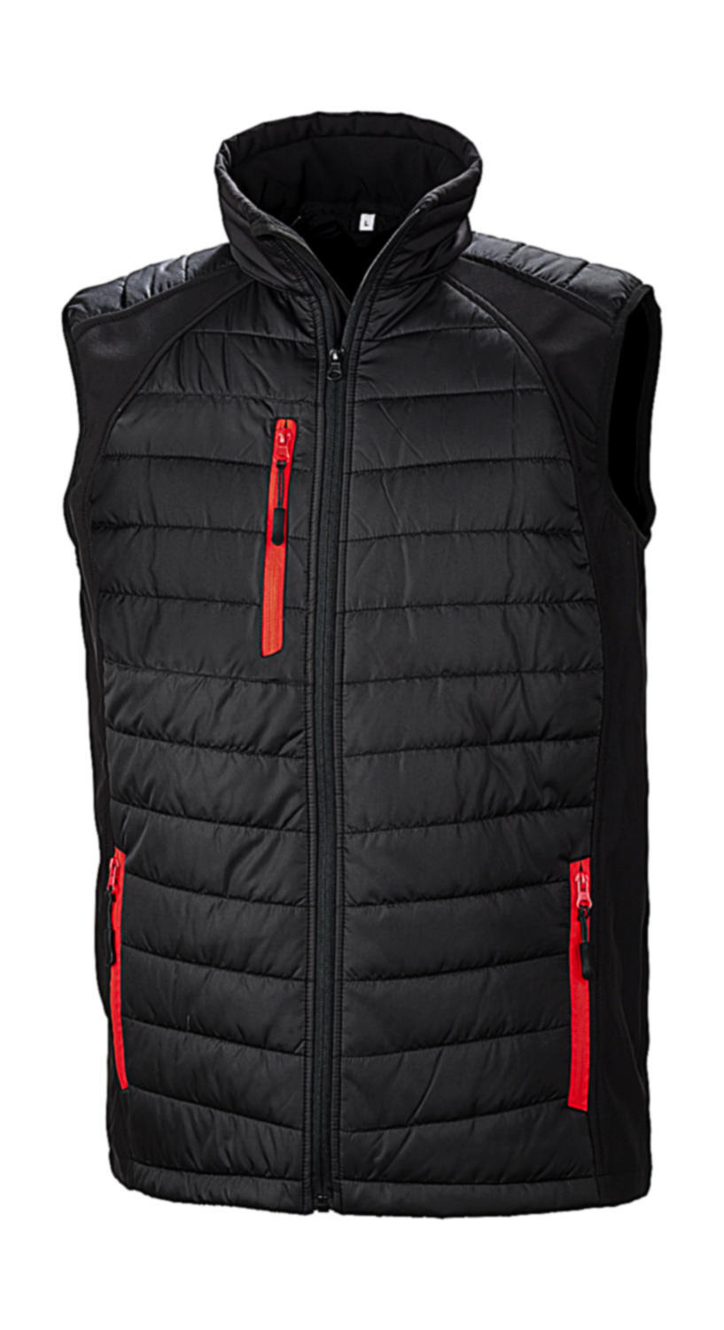 Result Black Unisex Steppweste Compass Padded Softshell Gilet ...
