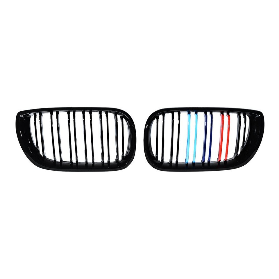 Gloss Black M-Color Kidney Grill for 2002-2005 BMW E46 Sedan 320i 325i ...