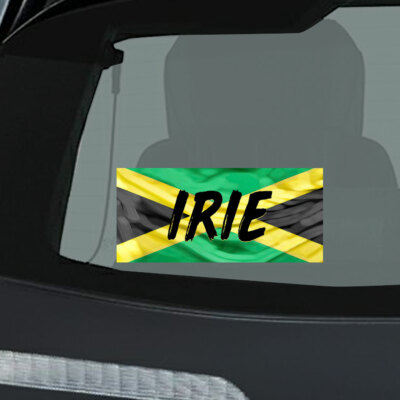 IRIE Jamaican Jamaica Flag Sticker Decal 3.5x8 inc | eBay