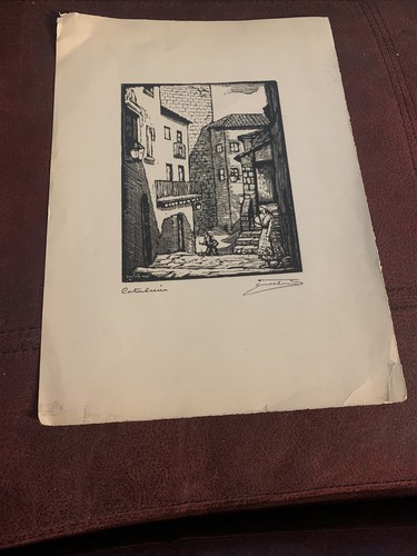 2 Of Juan Castells Martí Woodblock Prints signed | eBay