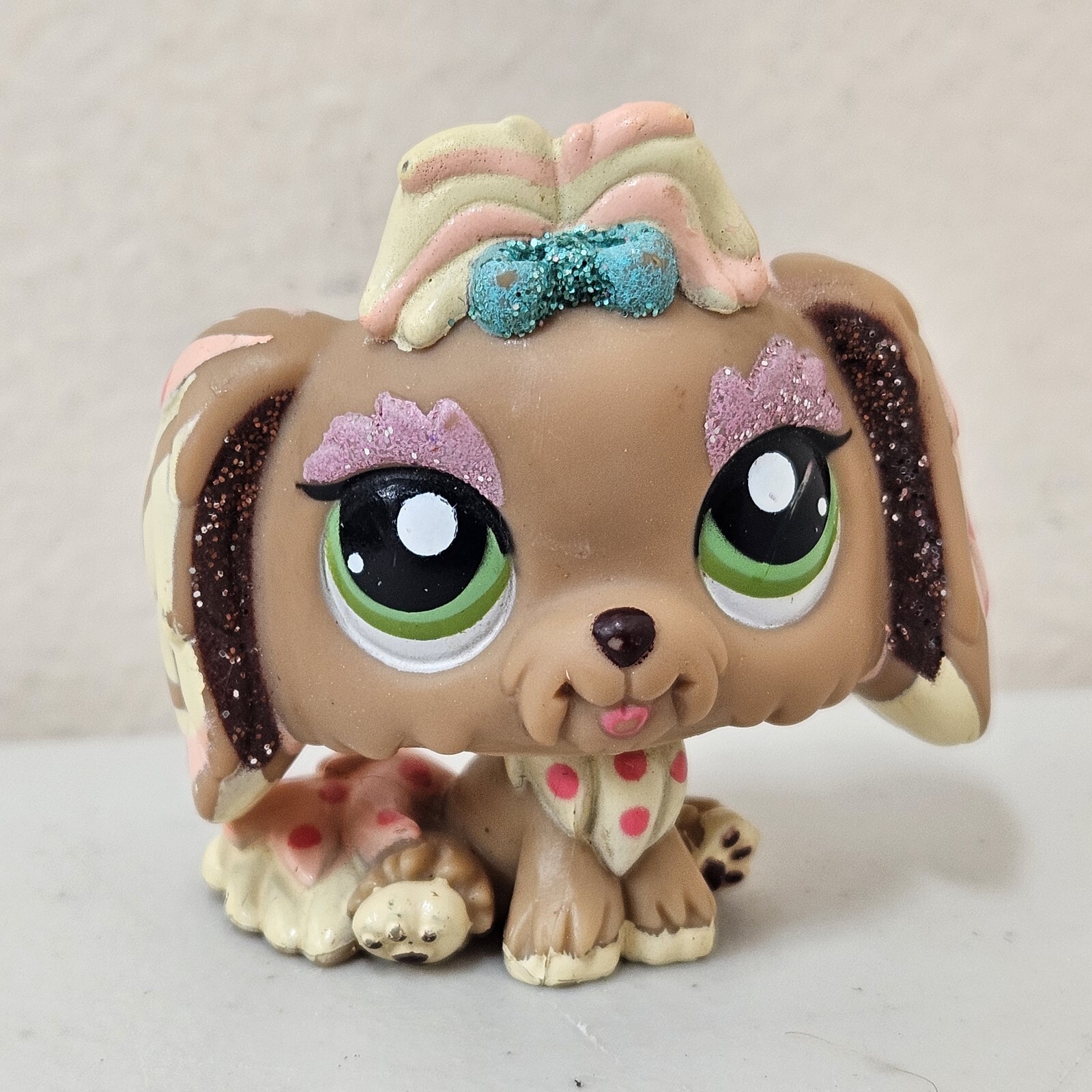 Littlest Pet Shop Lhasa Apso Dog # 2155 Shimmer N Shine Glitter Sparkle ...