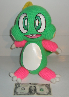 HOMEMADE Crochet 16" Bubble Bobble BUB Doll Stuffed Craft Gift Dinosaur ...
