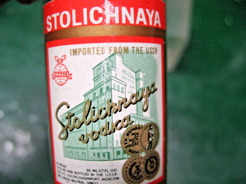 STOLICHNAYA USSR IMPORTED RUSSIAN VODKA 50 ml BOTTLE | eBay