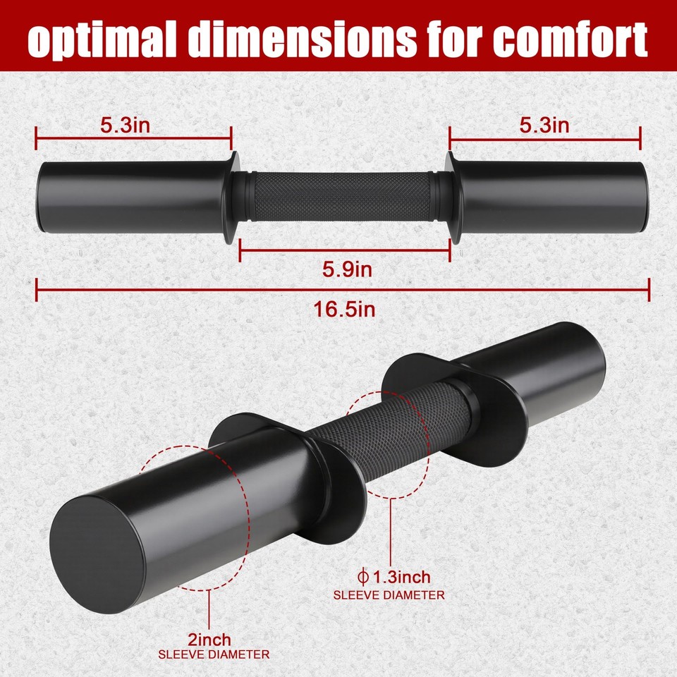 Best Pair of 16" Olympic Dumbbell Handles for 2-Inch Plates Loadable ...