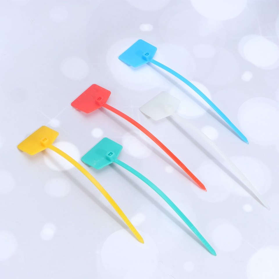 100 Pcs Network Cable Identification Tag Writable Wraps Wire Tie | eBay