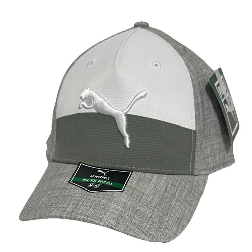 Puma Men's Polyester Baseball Cap - Heather Gray/White- Snap Back One ...