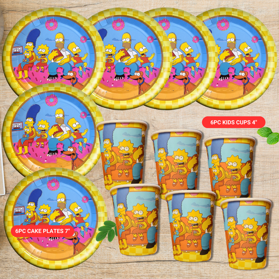SIMPSONS GIFT BOX CAKE TOPPER CUPCAKE BALLOON BANNER SUPPLIES ...
