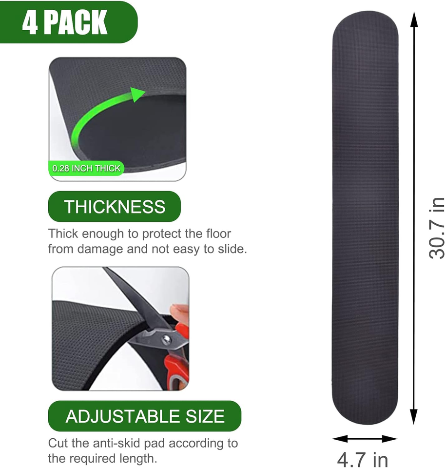 4 Pack Anti-Slip Furniture Rail Pads,Non Skid Furniture Pads for ...