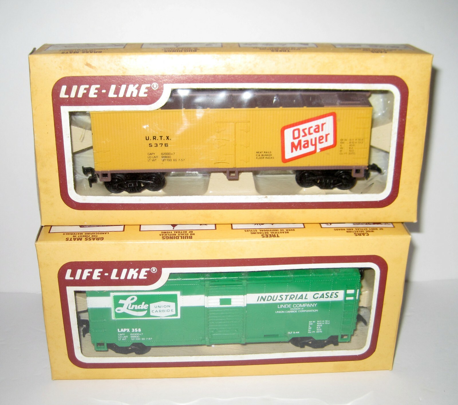 LIFE LIKE HO Scale Train Cars OSCAR MAYER / LINDE UNION CARBIDE | eBay