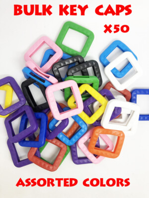 Square Headed Key Caps/ Key Identifiers - Bulk Lot x50 Caps - Assorted ...