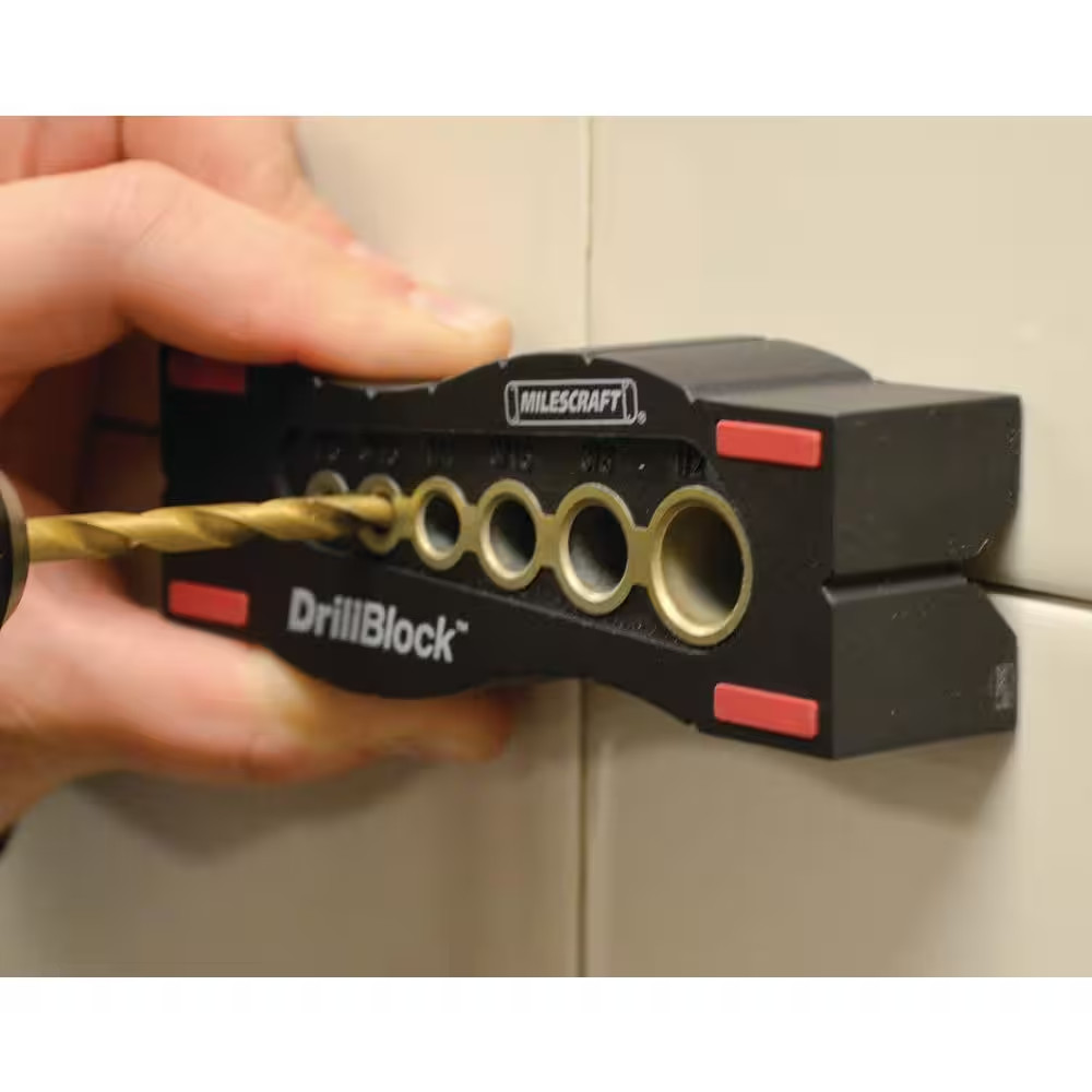 Milescraft Drill Block Plastic/Metal Magnetic Drill Guide