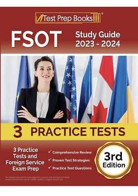 FSOT Study Guide 2023 - 2024 3 Practice Tests and Foreign Servic | eBay