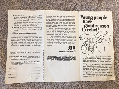 Socialist Labor Party Pamphlet late 60’s or early 70’s | eBay