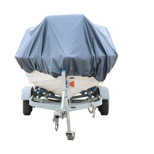 GREY Heavy 600D Marine Grade Polyester Canvas Trailerable Waterproof ...