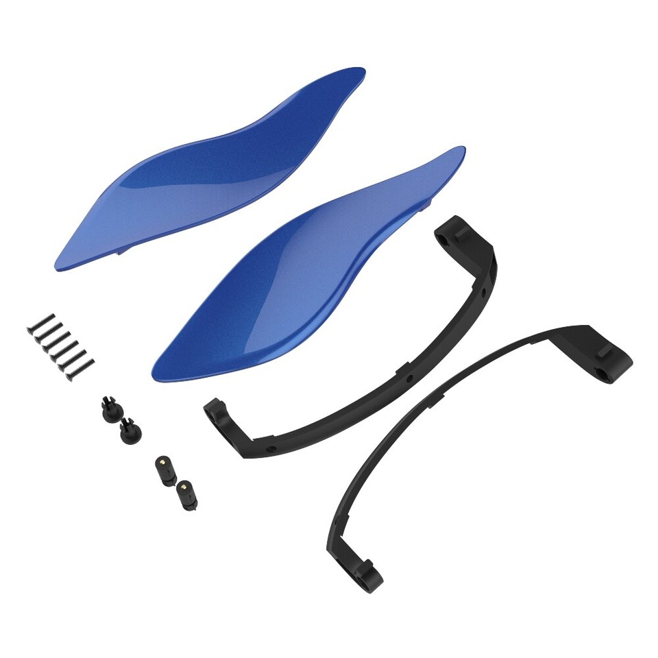 BLUE MAX Air Deflectors Batwing Fairing Deflectors Wind Fits 14+ Harley ...