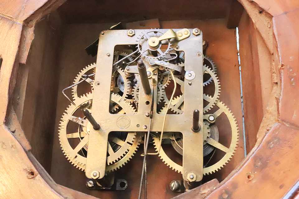 Antique Miniature Octagon Drop Wall Clock | eBay