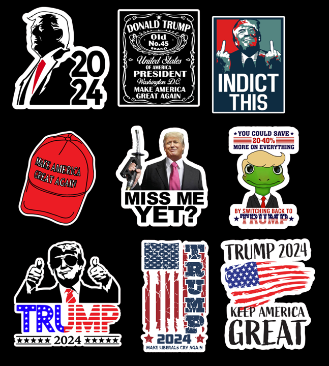30 Pack Donald Trump & FJB 2024 Stickers. Car, Hard Hat, Toolbox ...