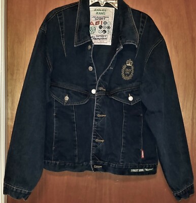 Vintage Jeanjer Spirit AB1 Blue Jeans Cropped Denim Jeans Jacket Size ...