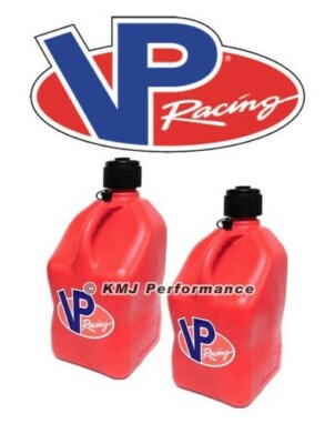 VP Racing 2 Pack Square Red 5 Gallon Race Gas Alcohol Can Fuel Water ...