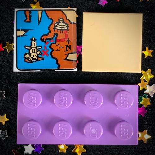 NEW LEGO Tan Prison Escape Map Island Ninjago 70591 Sticker 2x2 Tile ...