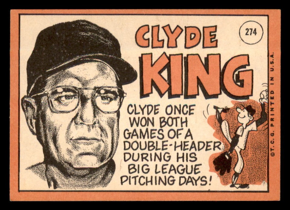 1969 Topps #274 Clyde King Set Break | eBay