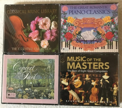 Lot 4 MULTI CD's Reader's Digest CLASSICAL MUSIC, Romantic Piano, Park ...