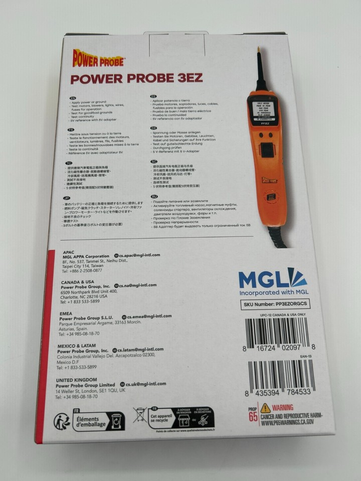 Power Probe 3EZ Circuit Tester PP3EZORGCS 816724020978| eBay