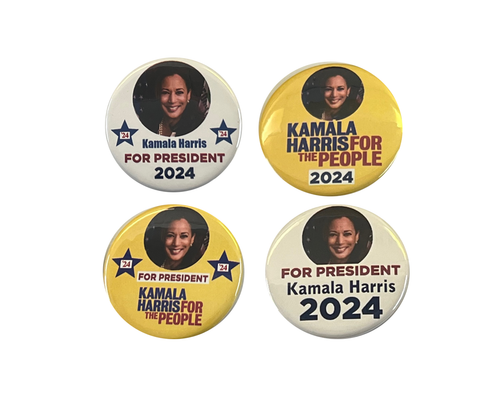 Kamala Harris for President Campaign Buttons (2024) - 4-pack (2.25 ...