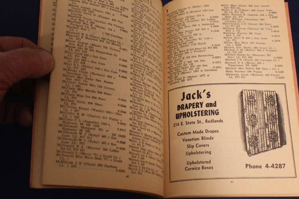 Telephone Directory Loma Linda, Ca. June 1952 Phone Book Vintage | eBay