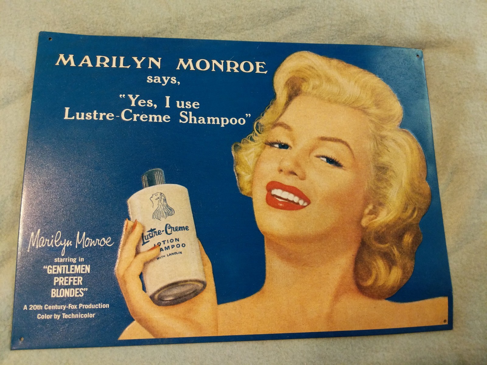 Marilyn Monroe Sign "Gentlemen Prefer Blondes" 20th Century- Fox ...